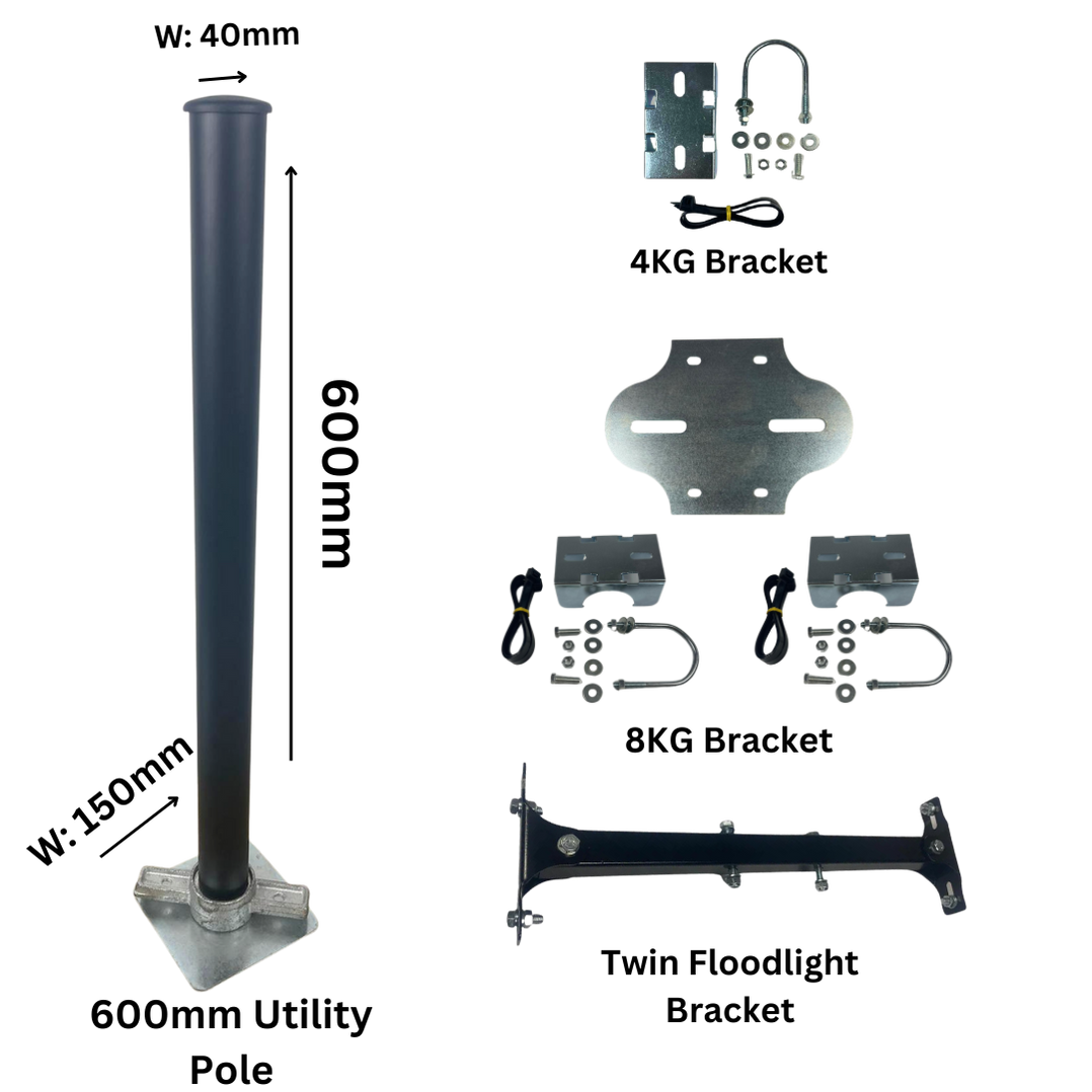 Utility Poles for Outdoor Lights & CCTV - QCA — Quickfit Container ...