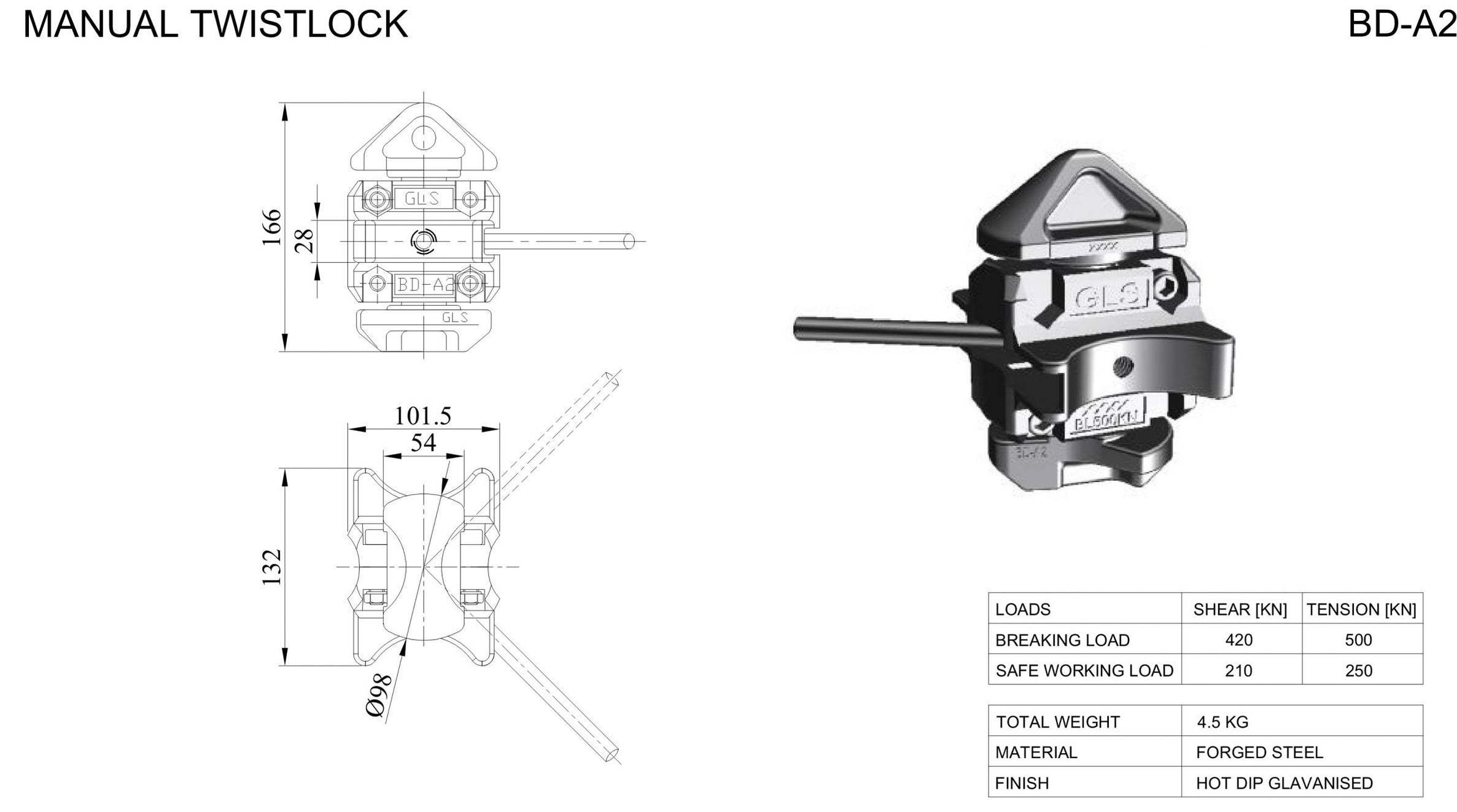 Twistlock Stacking Pins for Secure Shipping Containers - QCA — Quickfit ...