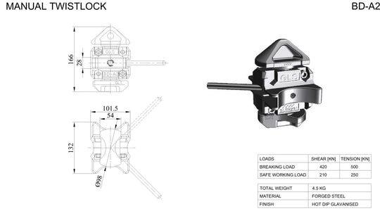 Twistlock Stacking Pins for Secure Shipping Containers - QCA — Quickfit ...