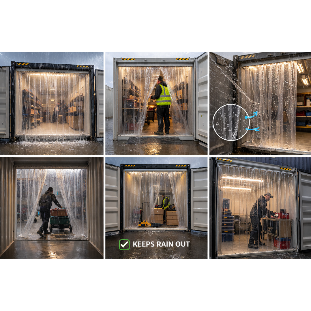All Weather PVC Strip Curtains For Shipping Containers — Quickfit ...